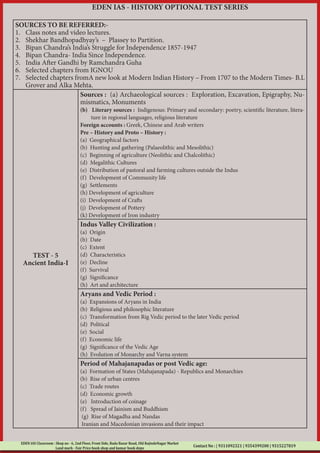 BEST HISTORY OPTIONAL TEST SERIES FOR UPSC | PDF