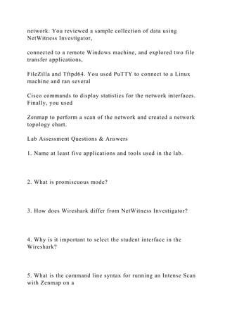 26 Lab #1 Performing Reconnaissance and Probing Using Comm.docx