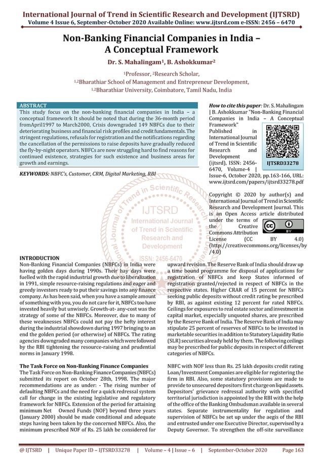 Non Banking Financial Companies in India | PDF