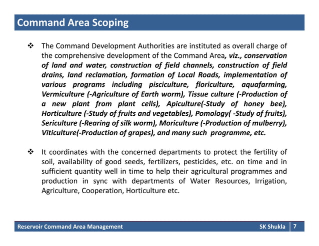 26 nov16 reservoir_command_area_management | PPT