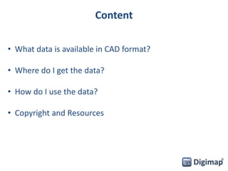 Digimap webinar - Urban Map data for CAD | PPTX