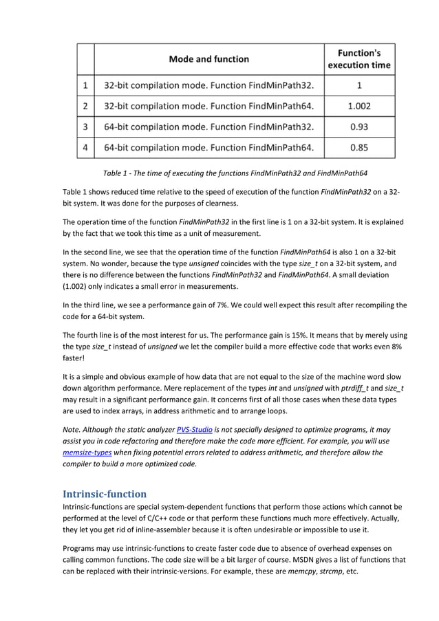 Lesson 26. Optimization of 64-bit programs | PDF