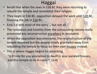 Session 26 Old Testament Overview - Haggai, Zechariah, and Malachi | PPTX
