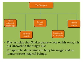 Comparison of Shakespeare's "The Tempest" and Cesaire's "A Tempest" | PPTX