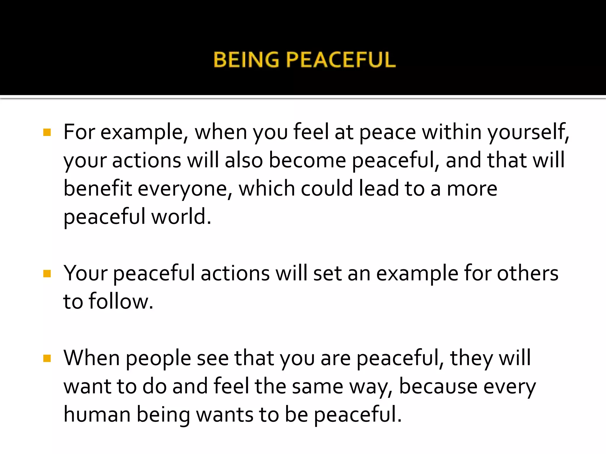 Peace starts with you | PPTX