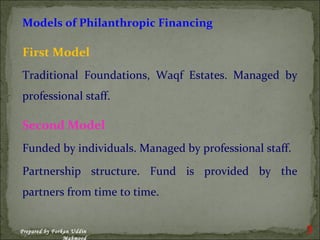 Philanthropic financing and its application in microfinance | PPT