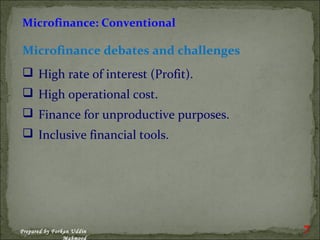 Philanthropic financing and its application in microfinance | PPT