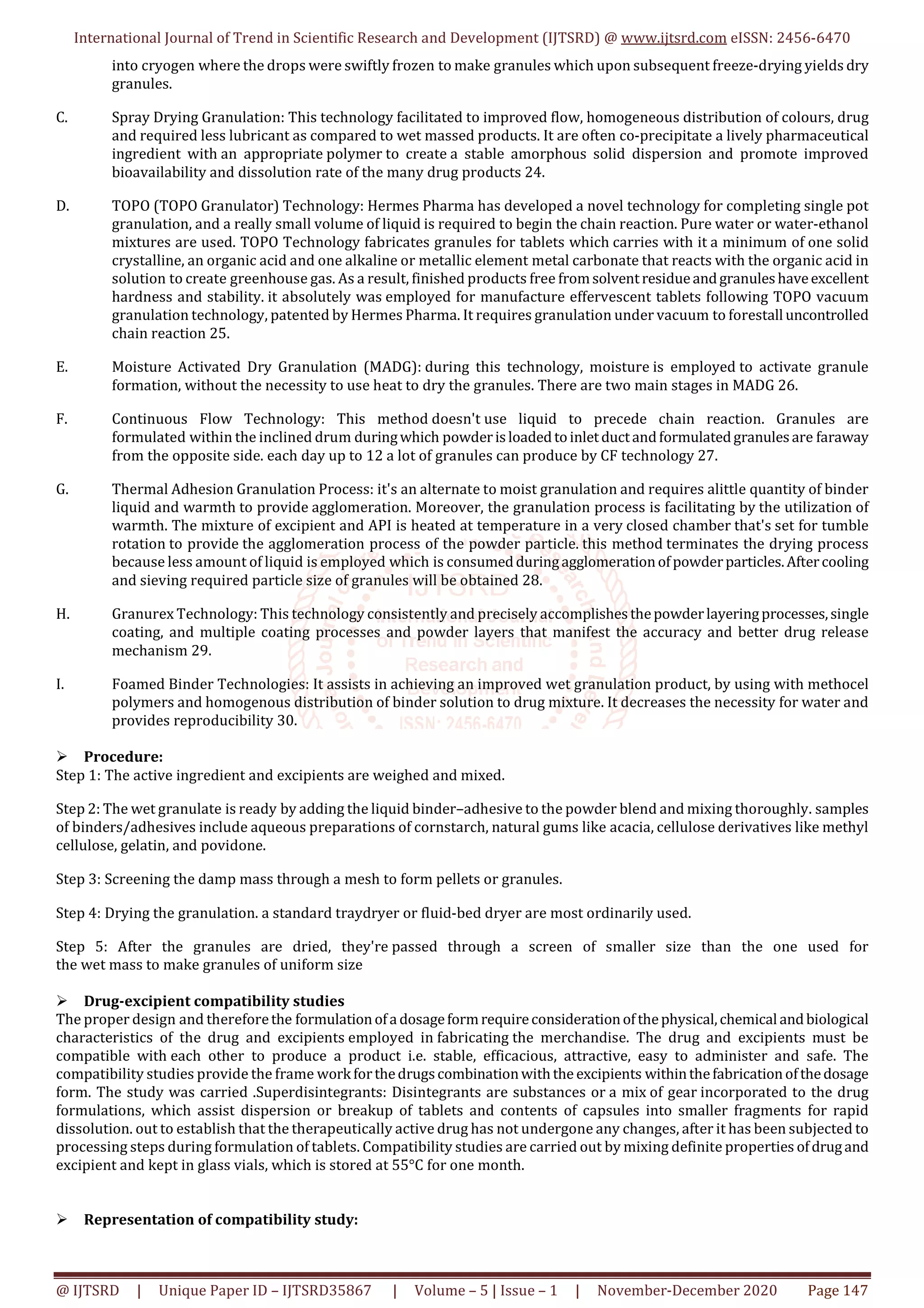 Preparation and Evaluation of Immediate Release Tablets | PDF
