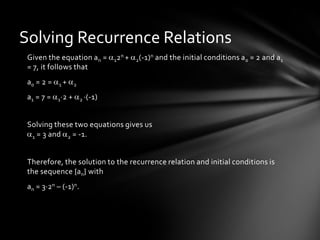 recurrence relations | PPTX