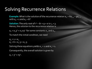 recurrence relations | PPTX