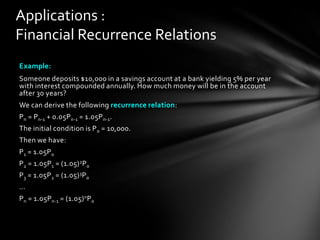 recurrence relations | PPTX