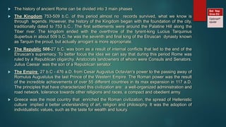 Rome: the Kingdom, the Republic, The Empire | PPT