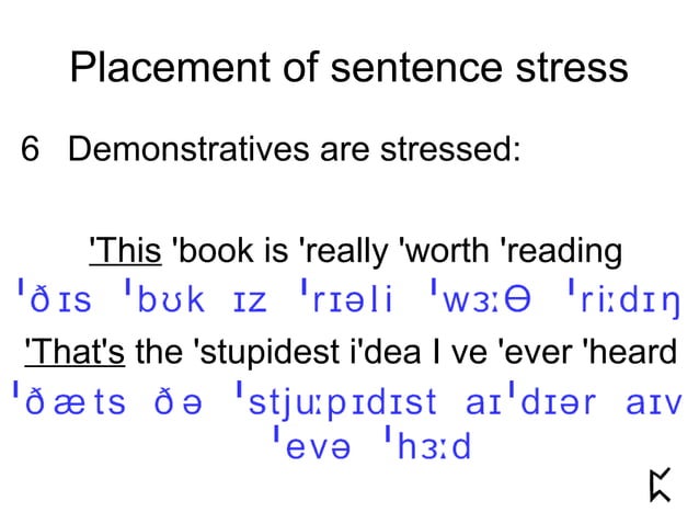 sentence stress patterns | PPT