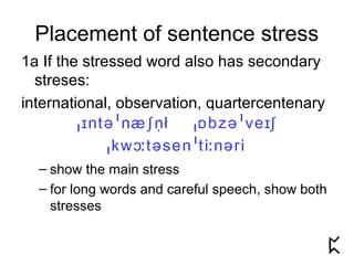 sentence stress patterns | PPT