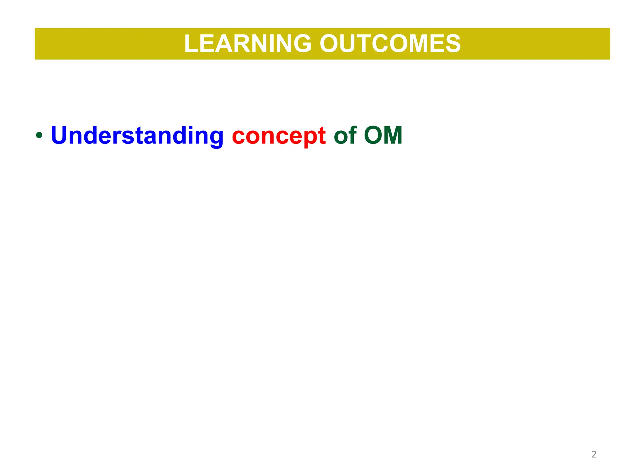 Introduction To Operations Management Functions Ppt