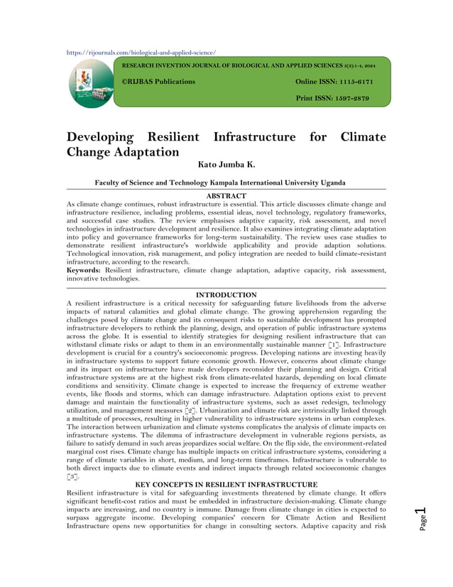 Developing Resilient Infrastructure for Climate Change Adaptation (www ...
