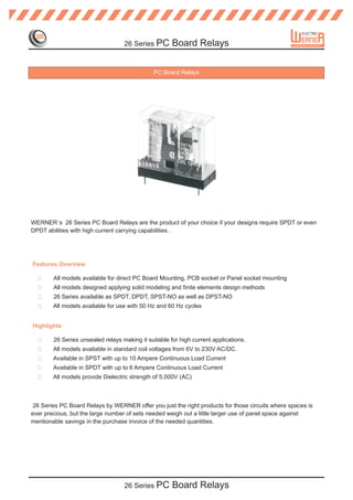 PC Board Relays - 26 Series | PDF