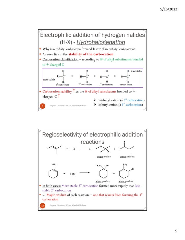 (26) session 26 electrophilic addition of alkenes | PDF