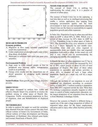 Smart City Ranchi A New Dimension of Urban Space | PDF