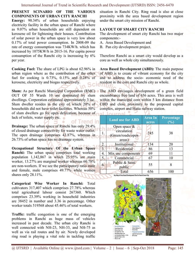 Smart City Ranchi A New Dimension of Urban Space | PDF