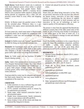 Smart City Ranchi A New Dimension of Urban Space | PDF