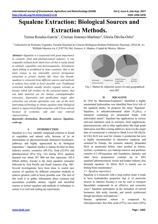 Squalene Extraction: Biological Sources and Extraction Methods | PDF ...