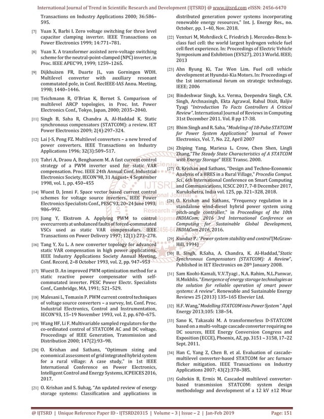Statcom A Review On Different Configurations And Topologies Pdf