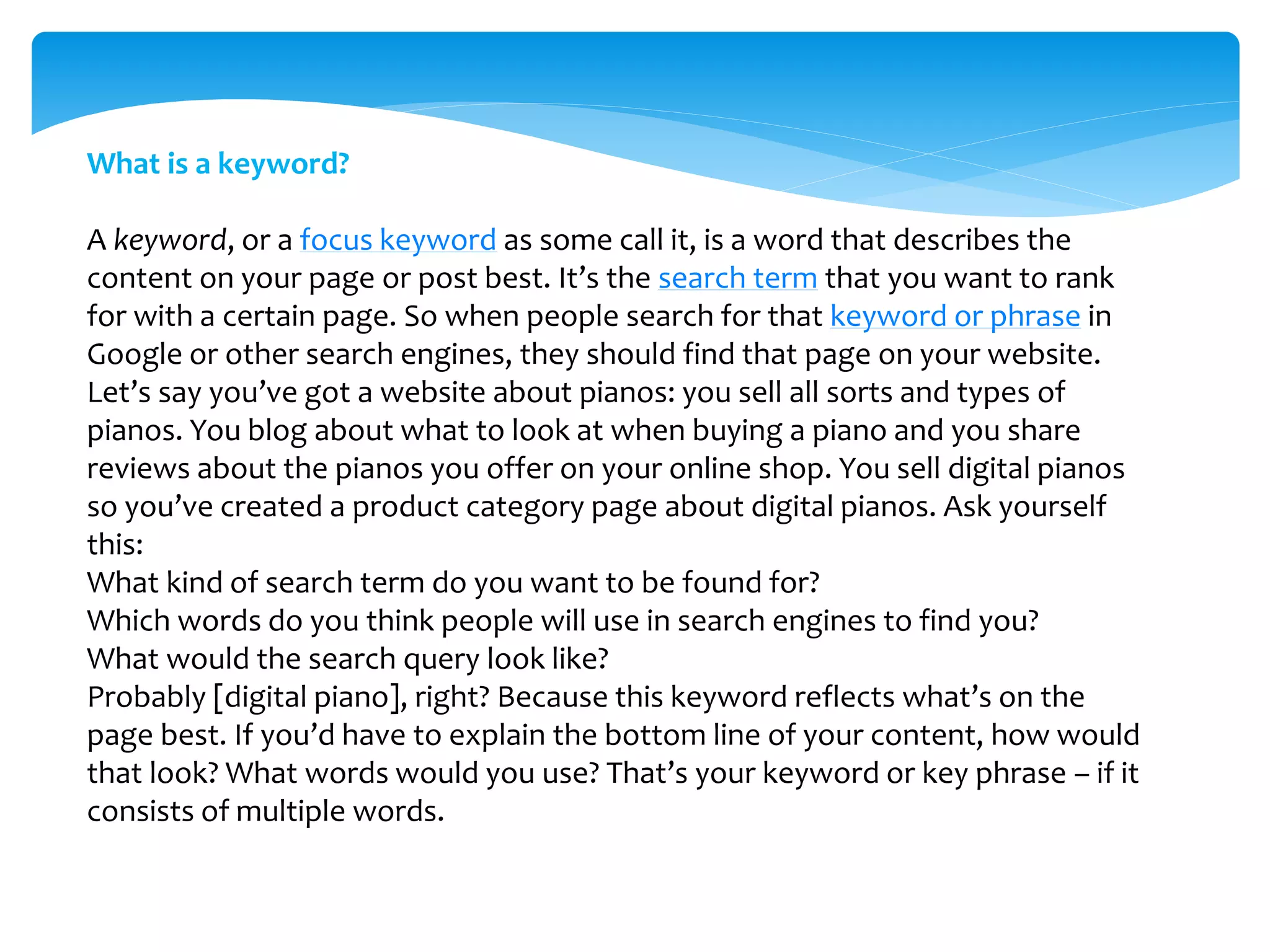 What is Keyword | PPTX
