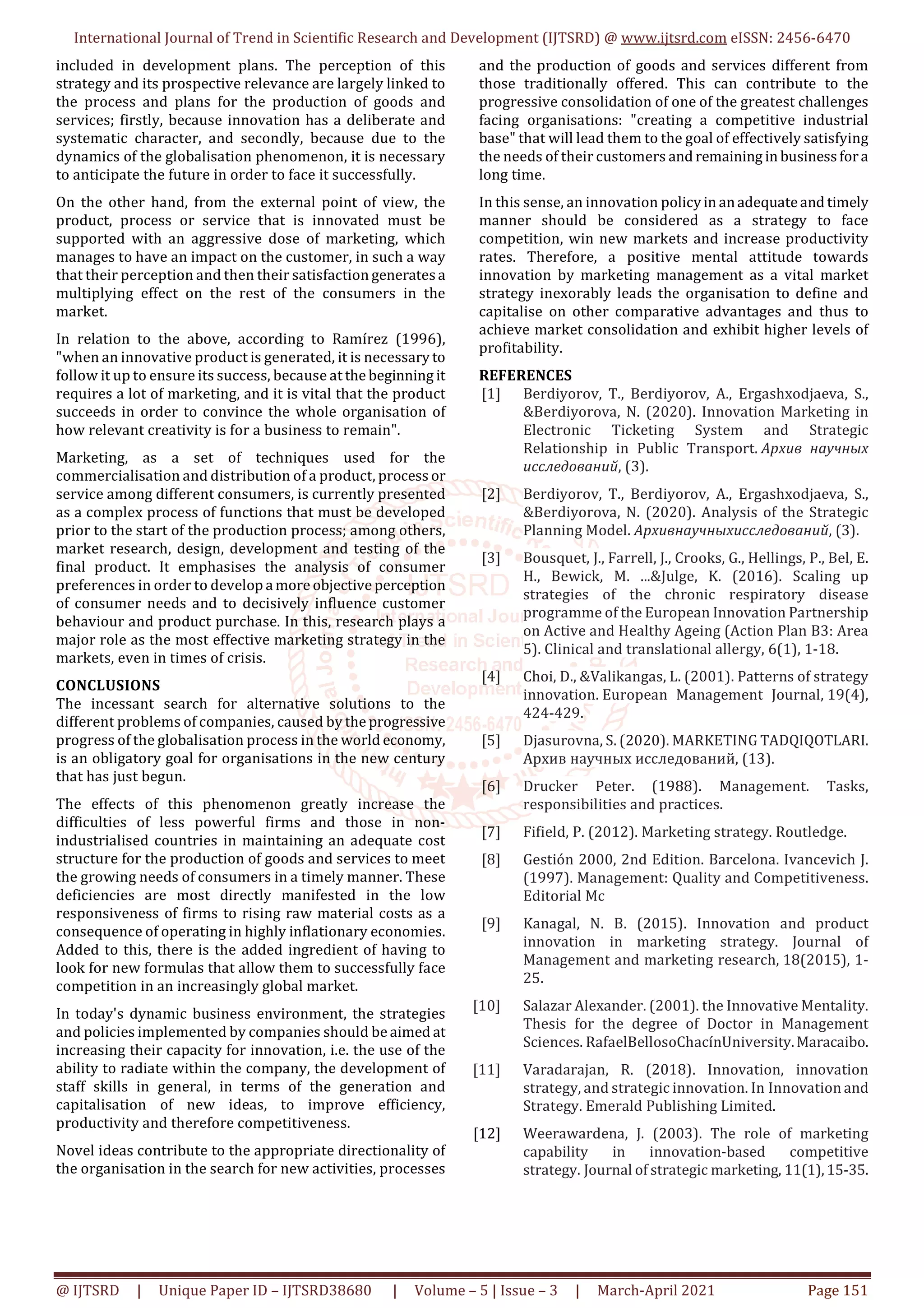 The Impact of Innovation in Marketing Strategy | PDF