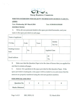 26th march.pdf Solar T3 Practising License | PDF