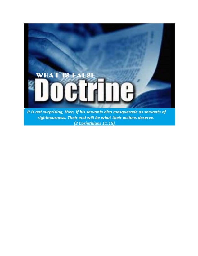 26th March 2017 - What is False Doctrine | PDF