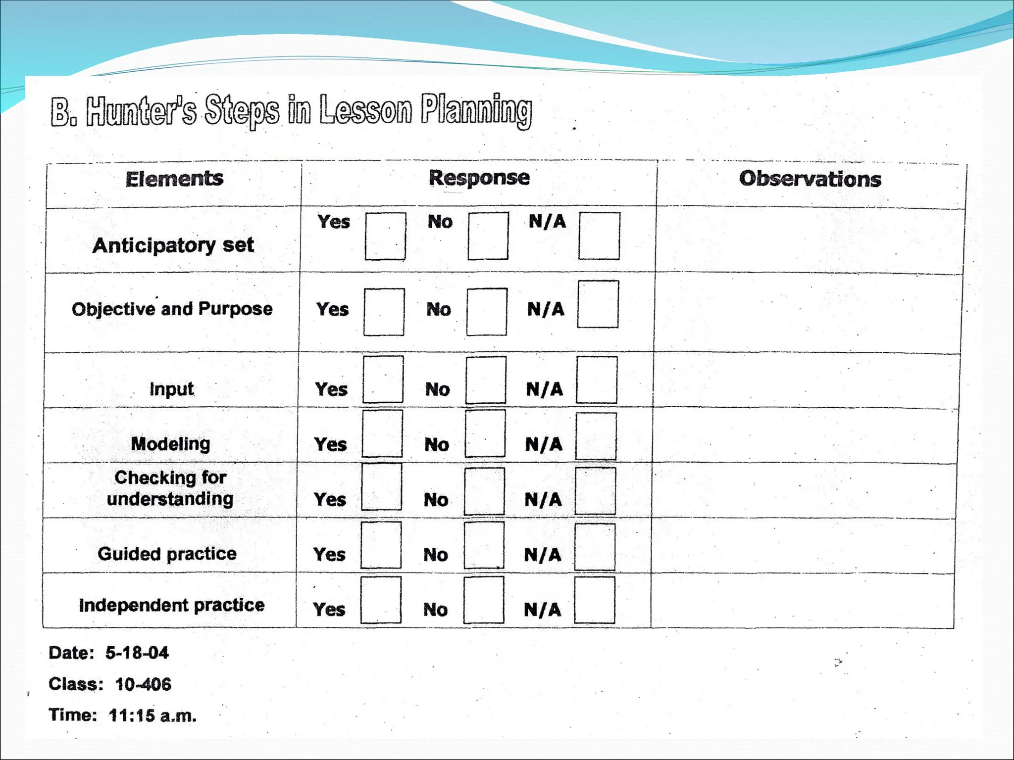 The 26 TOOLS for classroom observation.ppt