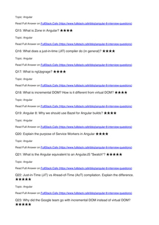 26 top angular 8 interview questions to know in 2020 [www.full stack ...