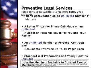 Prepaid Legal Service Plans | PPS