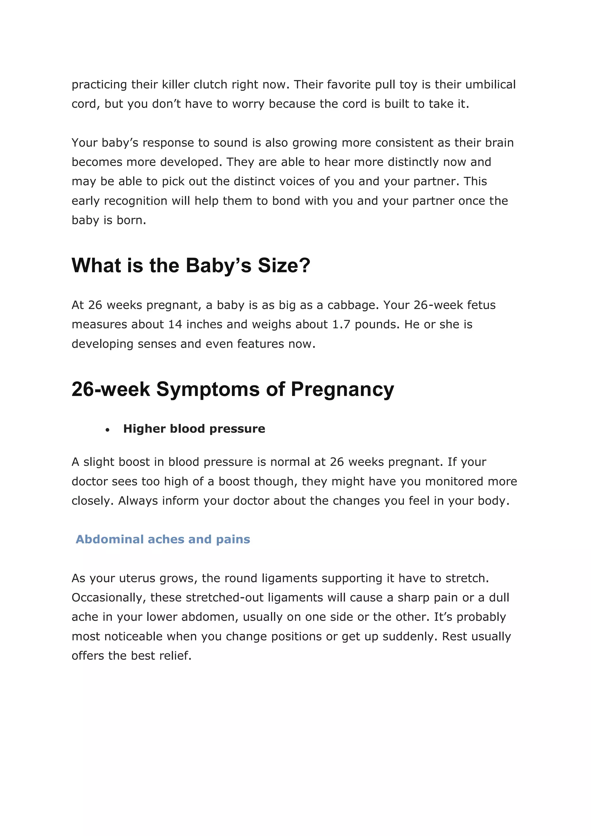 26 weeks pregnant | PDF