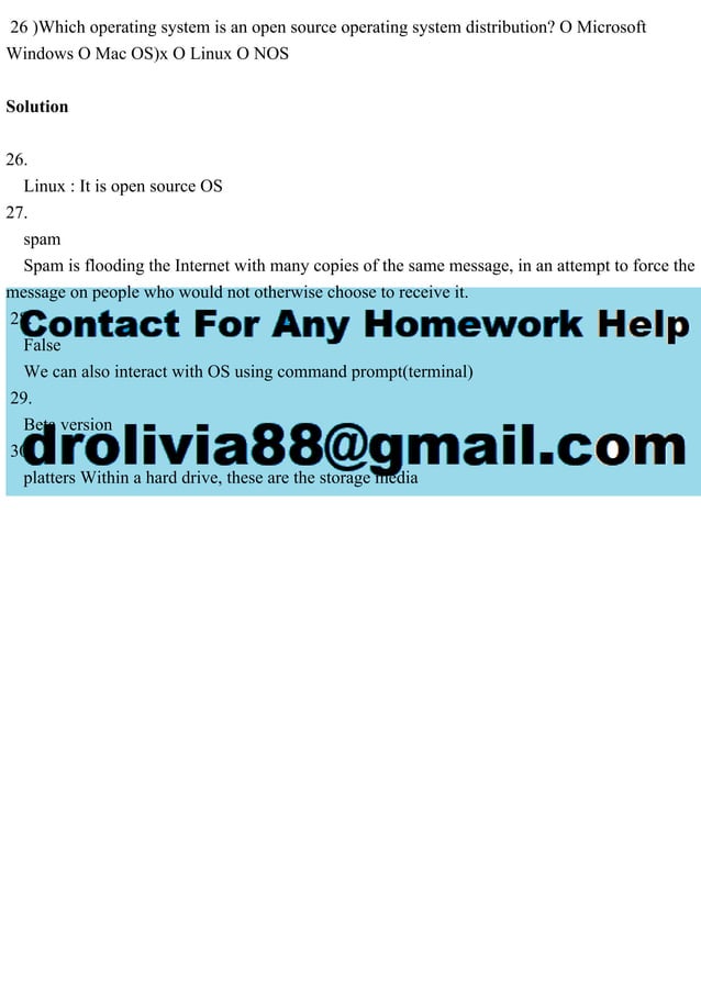 26 )Which operating system is an open source operating system distrib.pdf | Operating Systems ...