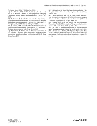 Slowly Changing Dimensions Specification a Relational Algebra Approach ...