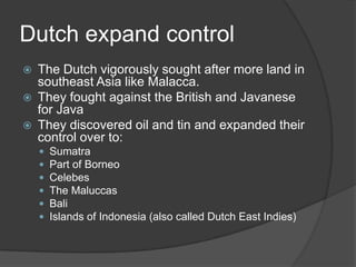 Dutch Imperialism In Southeast Asia