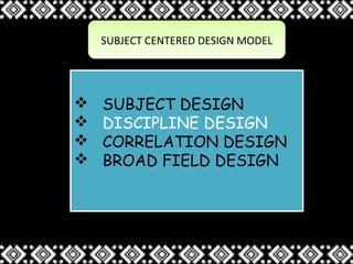 Curriculum Design Models | PPT