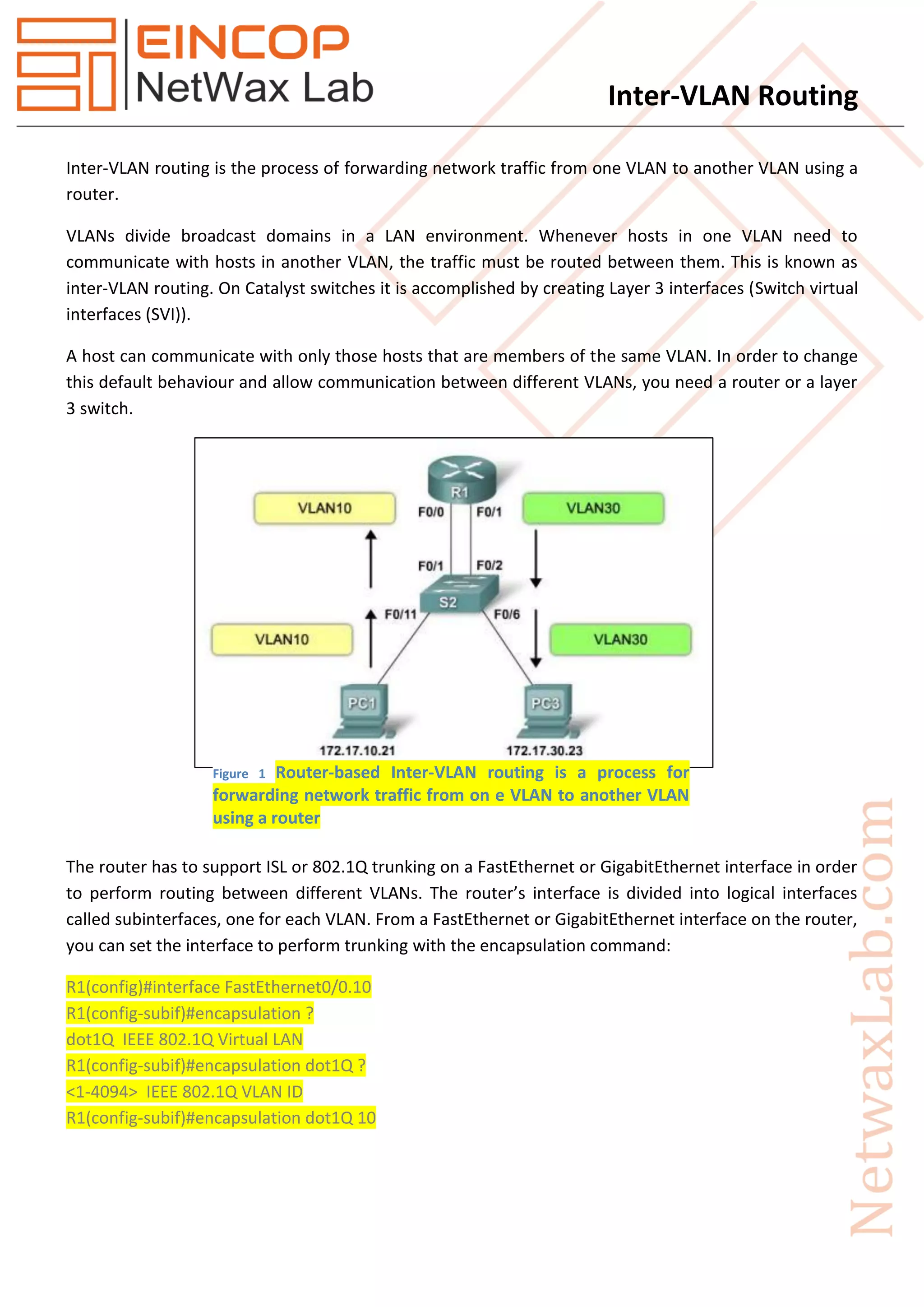 Inter VLAN Routing | PDF | Computer Networking | Computing