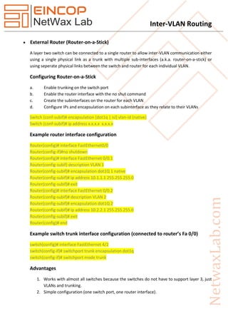 Inter VLAN Routing | PDF | Computer Networking | Computing