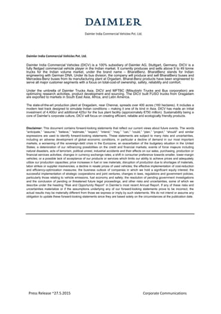 DICV inaugurates bus manufacturing plant and reveals a range of new ...