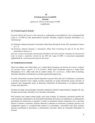 27.05.2015 proiect de fuziune v4 | PDF