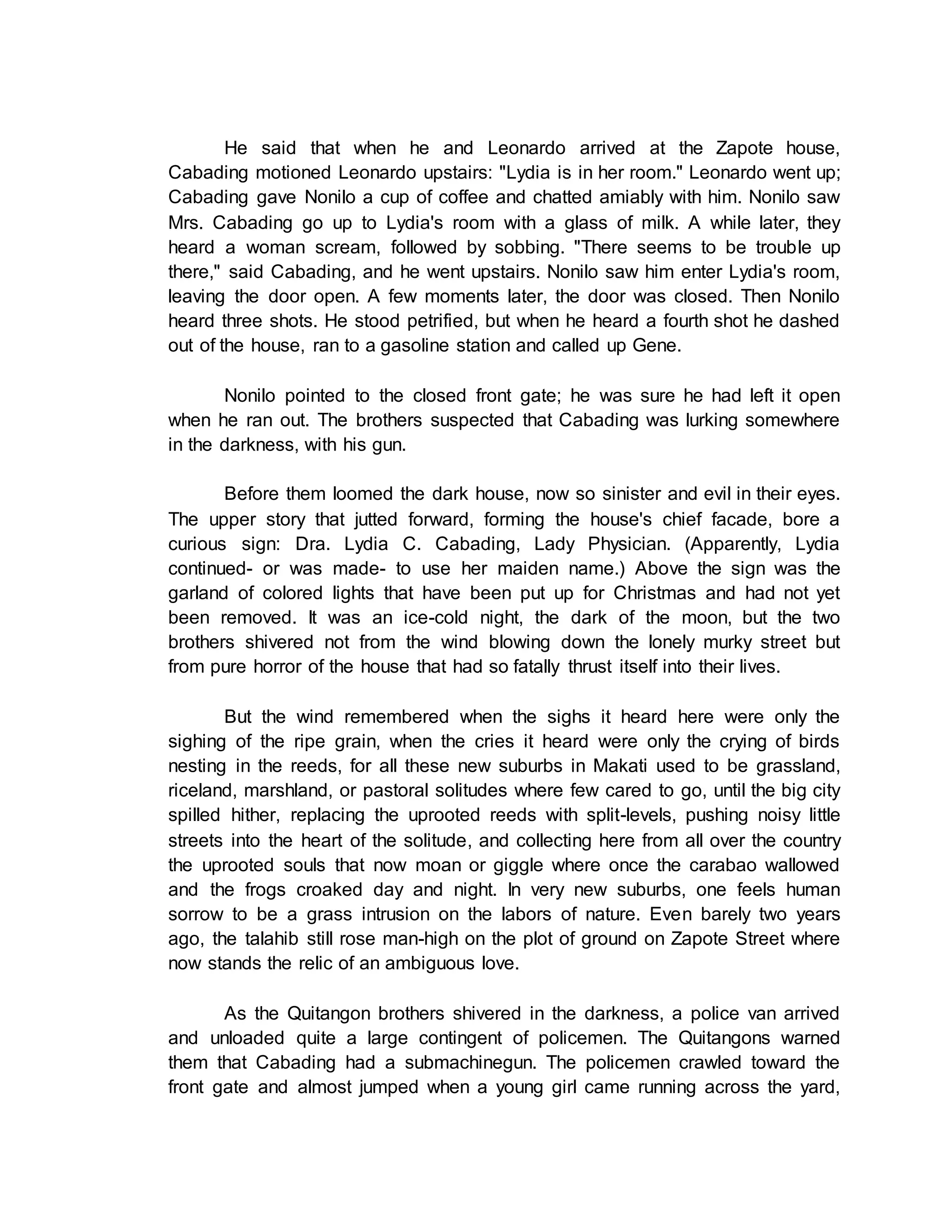 The House on Zapote Street | DOCX