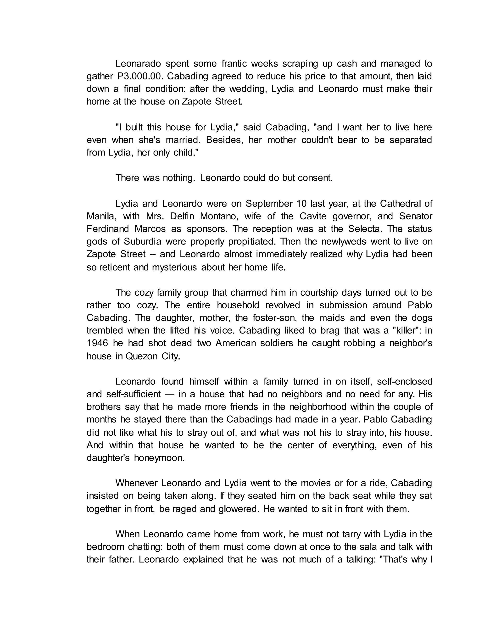 The House on Zapote Street | DOCX