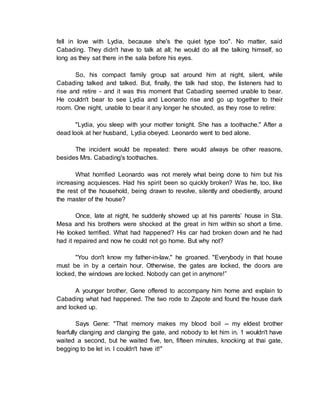 The House on Zapote Street | DOCX