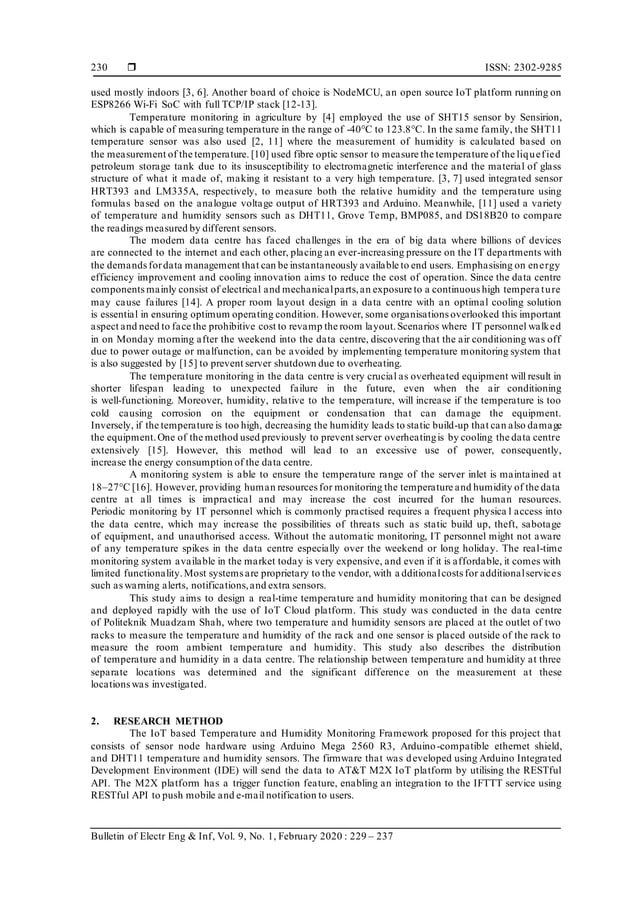 IoT based temperature and humidity monitoring framework | PDF