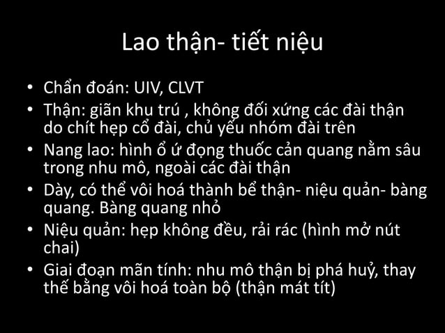 CLVT scanner Bệnh lý hệ tiết niệu | PPTX