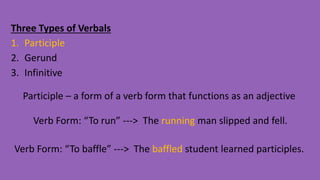 27.1 Participles and Participial Phrases | PPTX