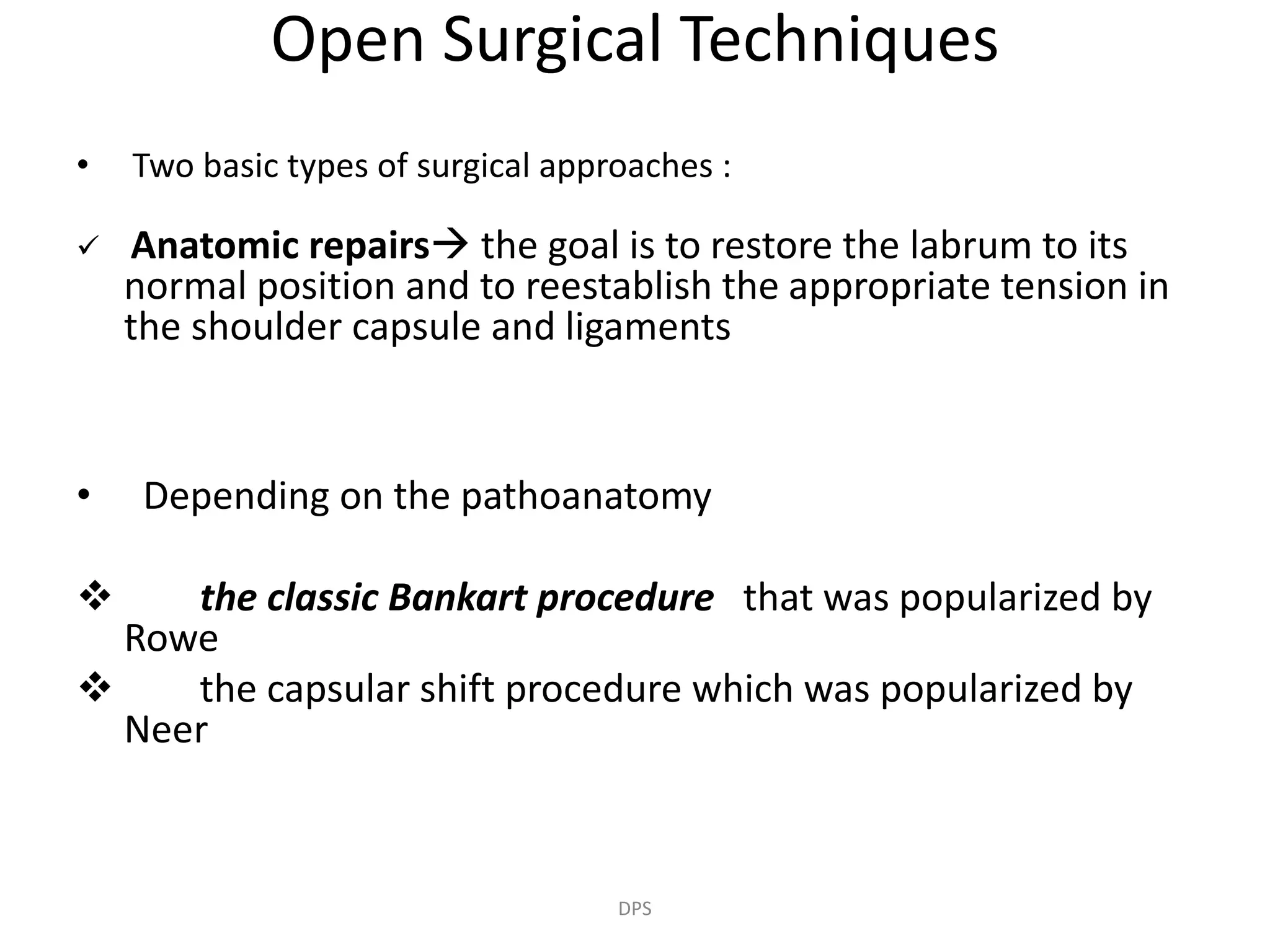 RECURRENT SHOULDER DISLOCATION. DR. DHARAMPAL SWAMI | PPTX